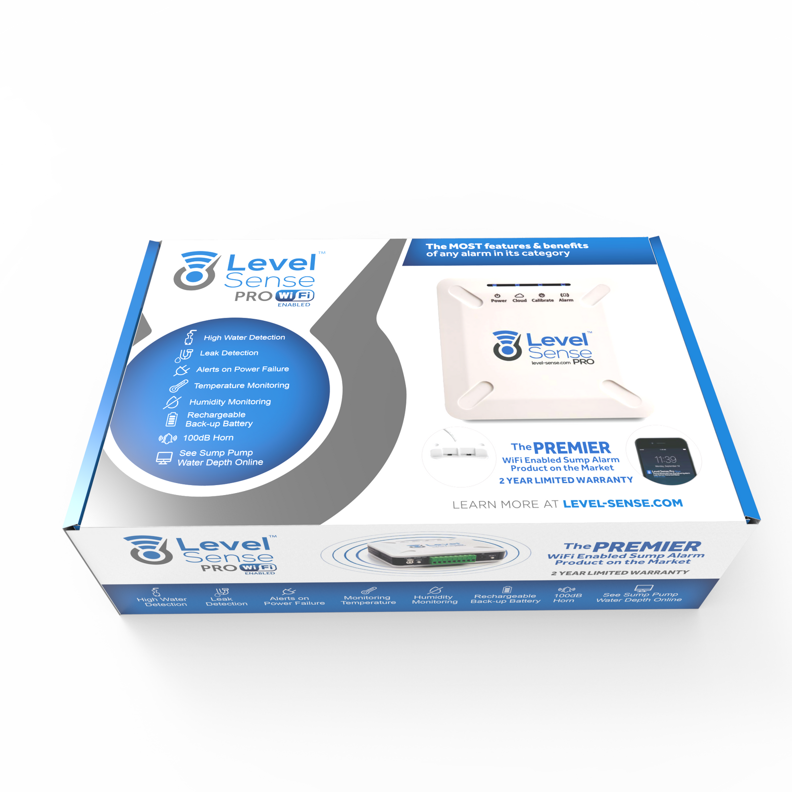 Level Sense Pro Wi-Fi Alarm with Text Alerts