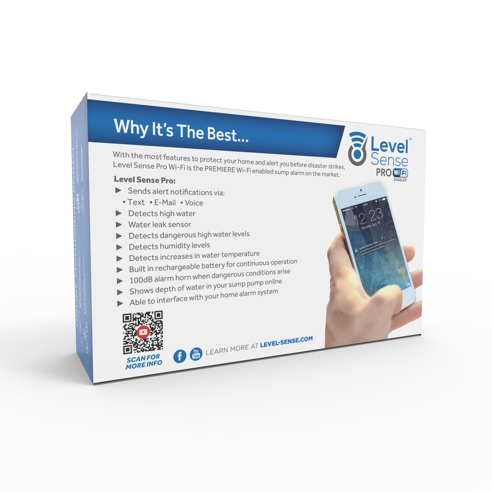 Level Sense Pro Wi-Fi Alarm with Text Alerts